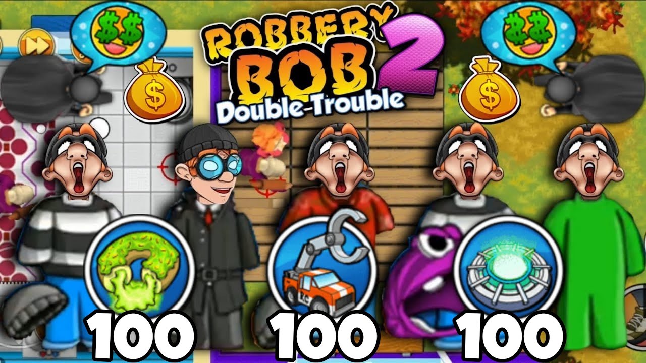 Robbery Bob 2 - All Costumes Funny Gameplay Part 402 - YouTube