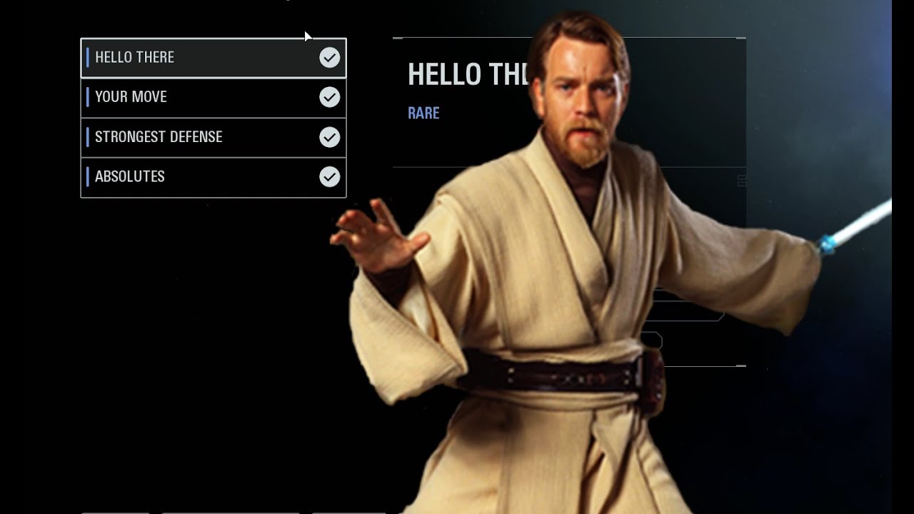 Obi-Wan Emotes With Ewan McGregor Voice Lines | Star Wars Battlefront 2 ...