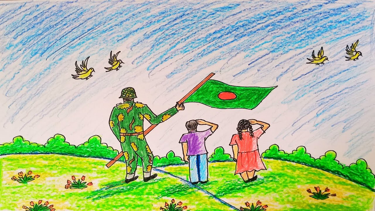 Armed forces day drawing || Armed forces day || Amazing Armed Forces ...