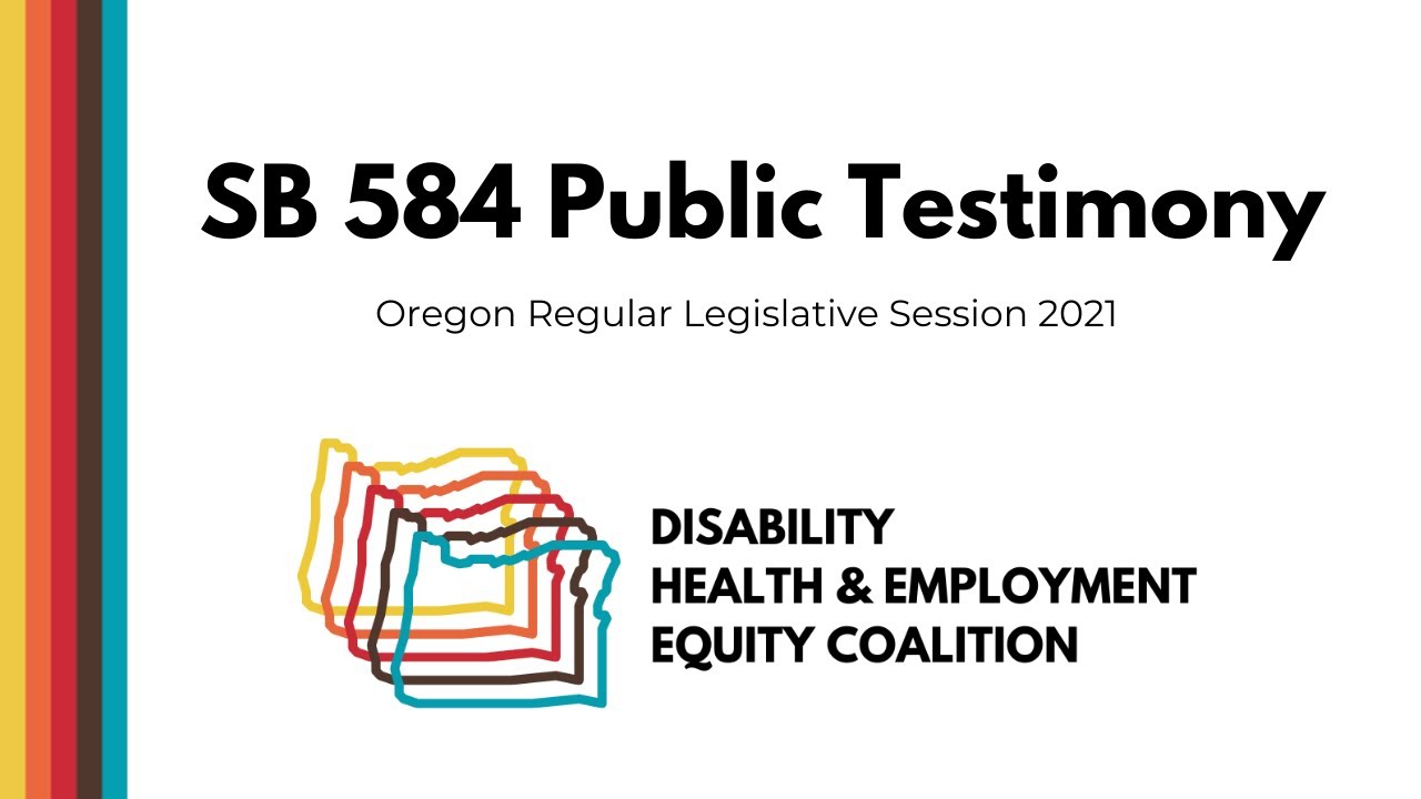 SB 584 Video testimony - YouTube