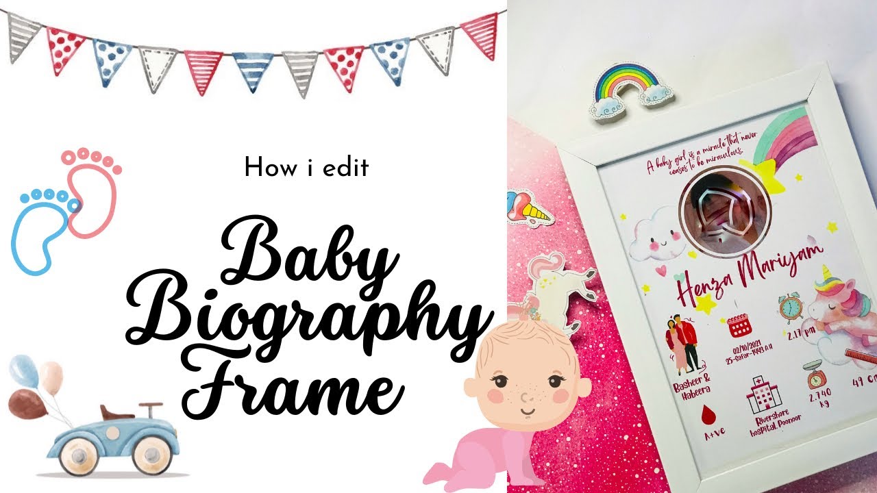 How to edit Baby biography frame|| Baby boy or Baby girl || Baby birth ...