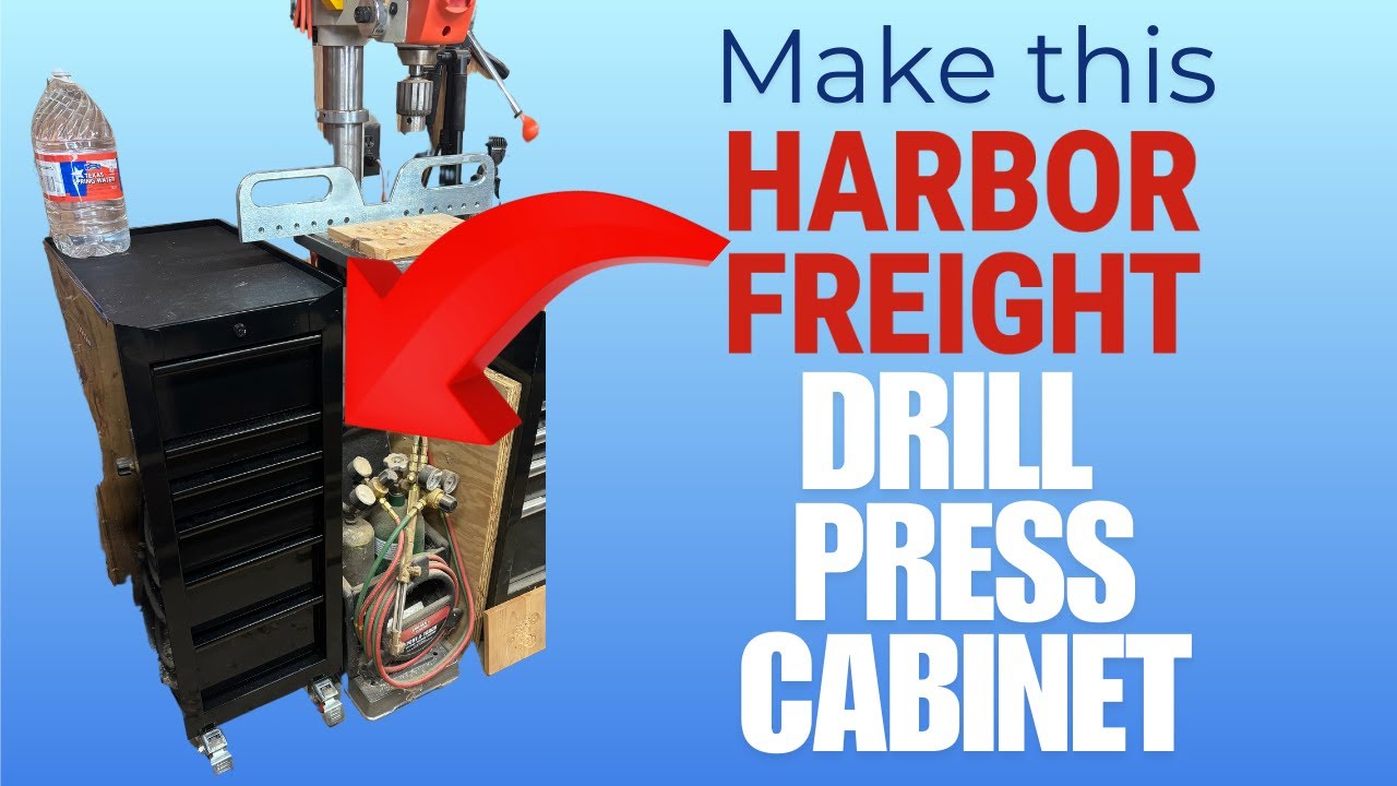 Drill Press Cabinet: Harbor Freight Hack - YouTube