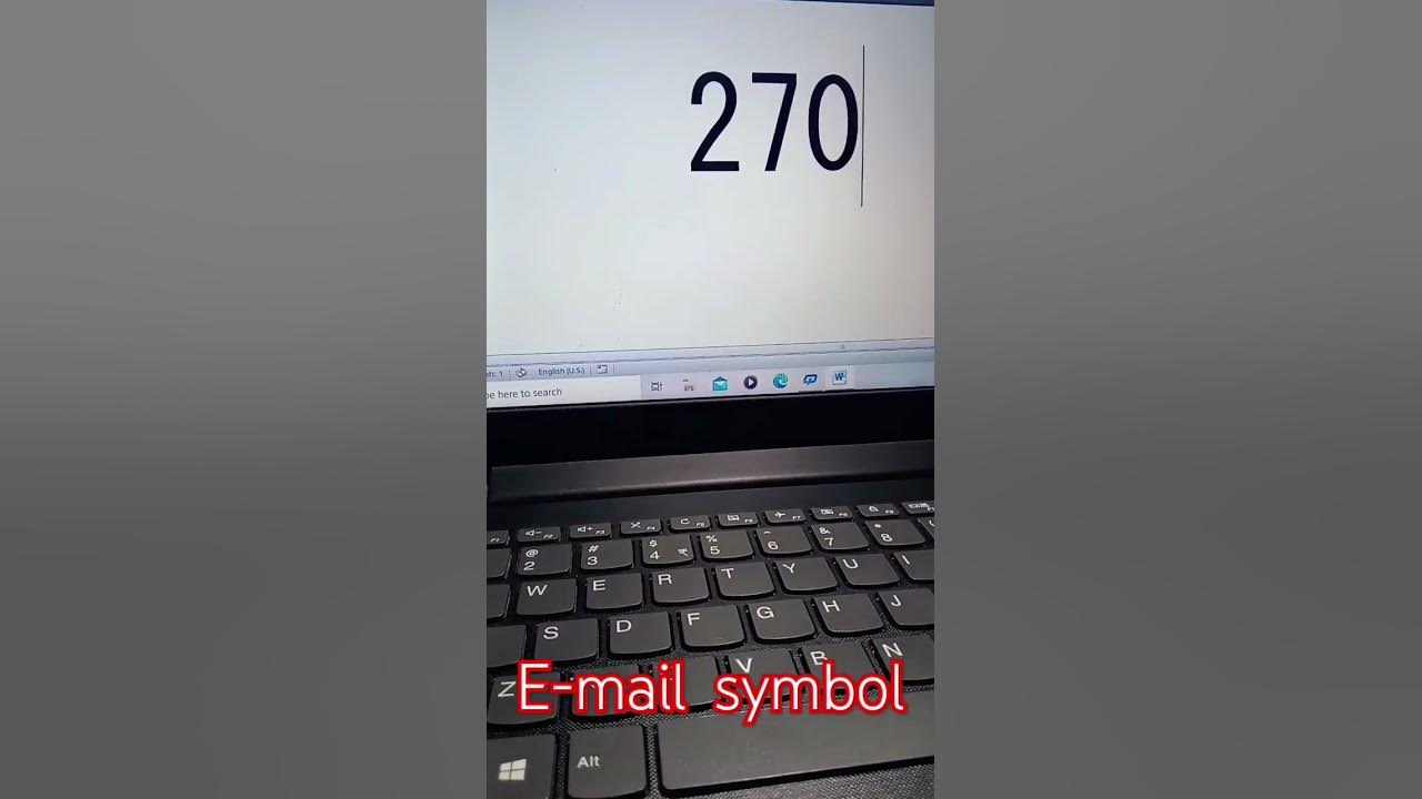 #symbols Ms Word me e-mail symbol II #shorts #typing #Ms word #drawing ...