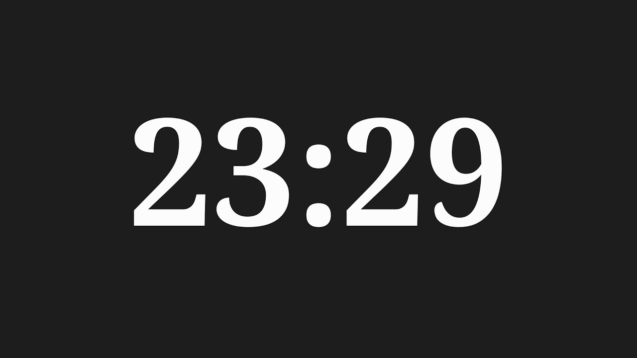 23 Minutes 29 Seconds Countdown Timer - YouTube