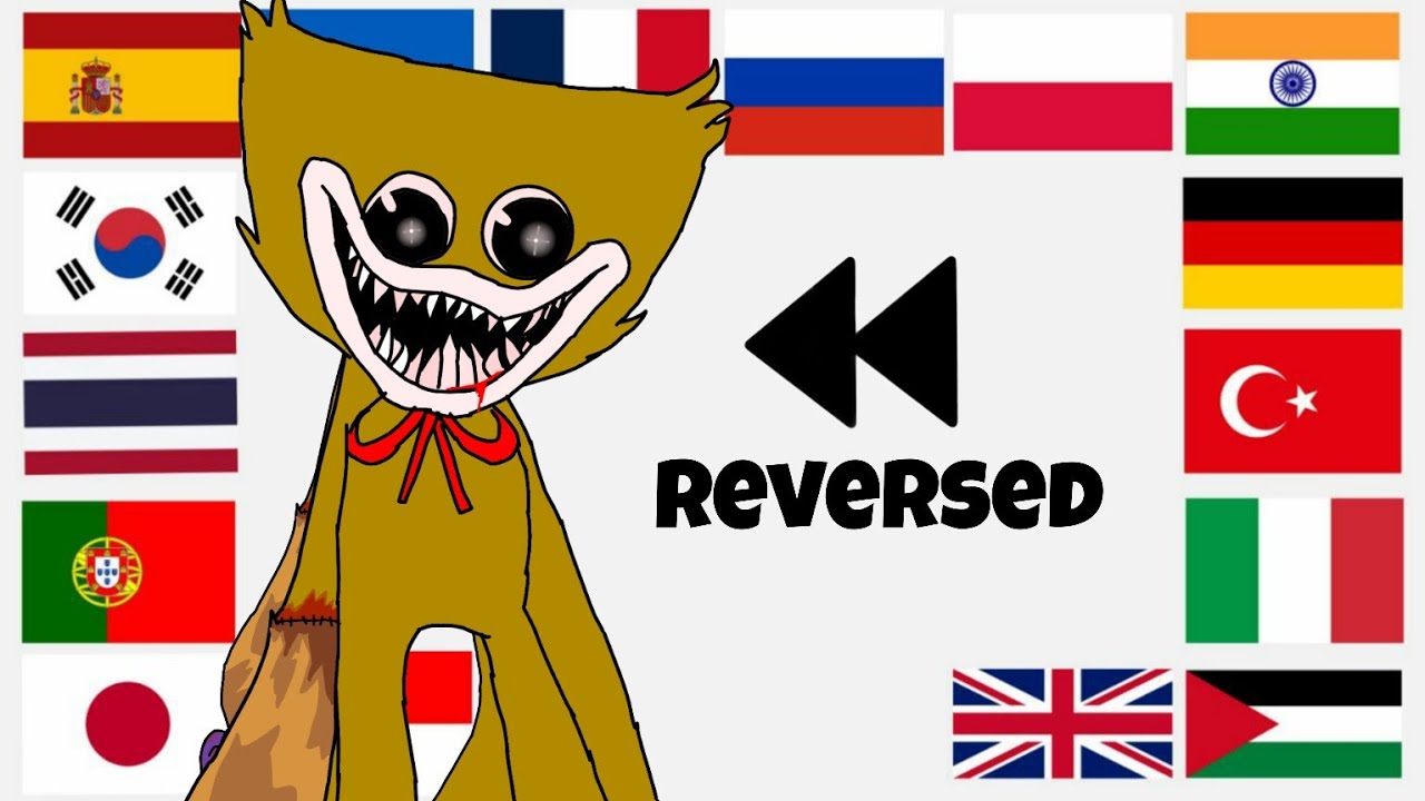 Yellow Huggy Wuggy but he sounds backwards in different languages - YouTube