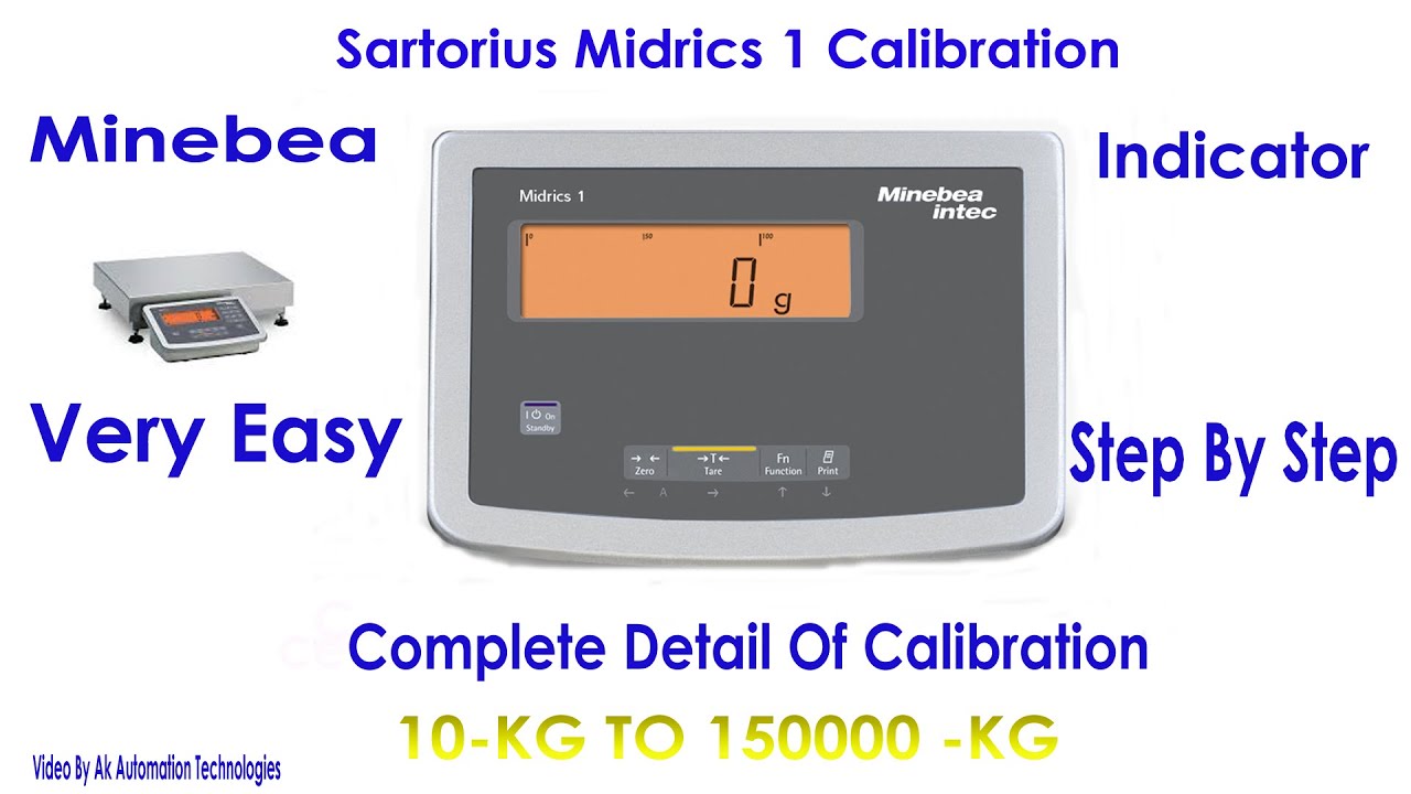 Sartorius Midrics 1 Industrial Weighing | How To Calibrate Midrics 1 ...