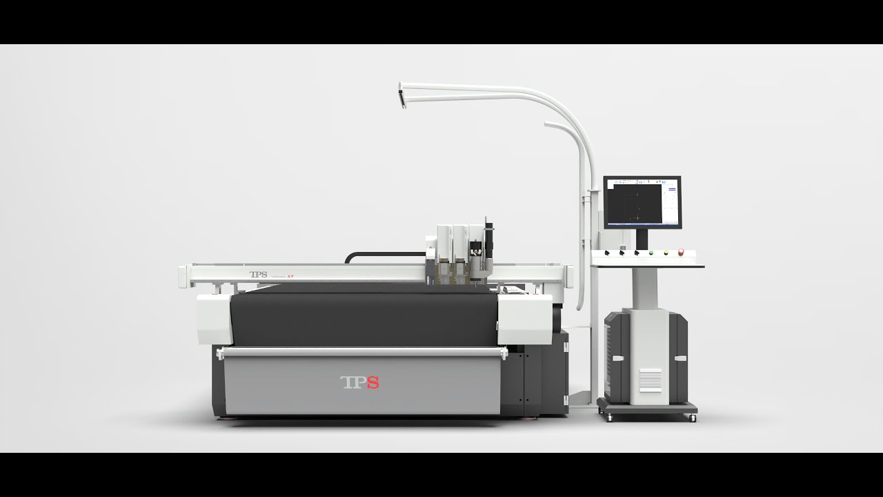 1.8kw router with ATC on TPS X9 digital cutting machine - YouTube