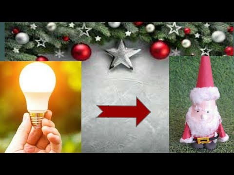 #how to make santa claus/bulb se santa claus kese banaye#christmascraft#christmassantaclaus