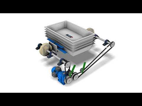 parts feeder for Plastic tray on dynamic simulation in inventor - YouTube