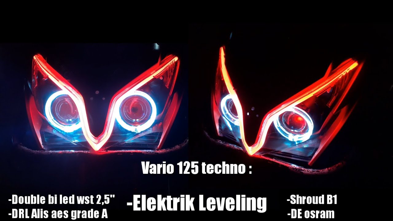 Projie Bi led Aes wst Vario Techno 125 - YouTube