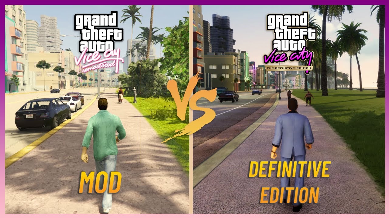 GTA VICE CITY - DEFINITIVE EDITION VS GTA 5 MOD [VICE CRY REMASTERED ...