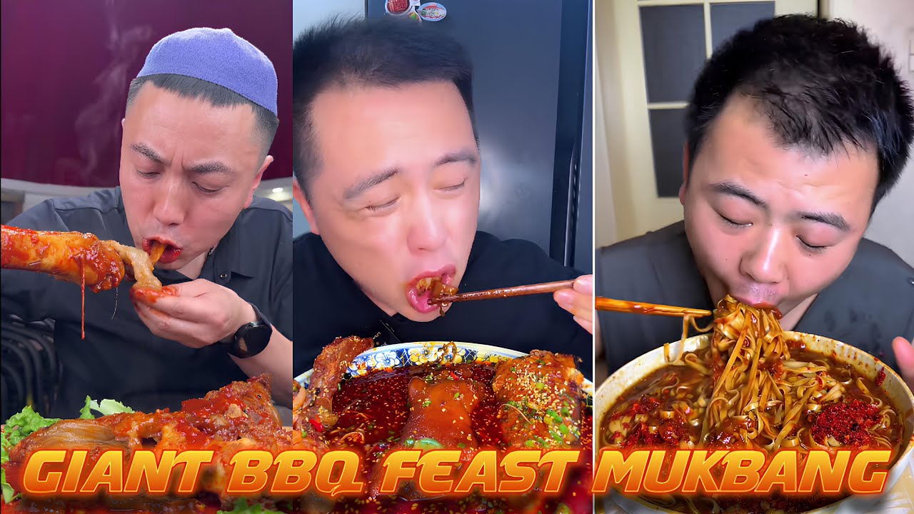 Giant BBQ Feast Mukbang: Can We Finish It? 🍖🔥 #mukbang #eat #amthucfood ...