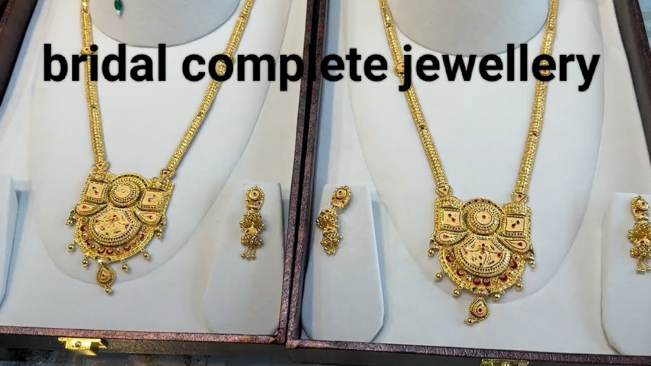 New latest gold bridal all jewelry set design || latest jewellery ...