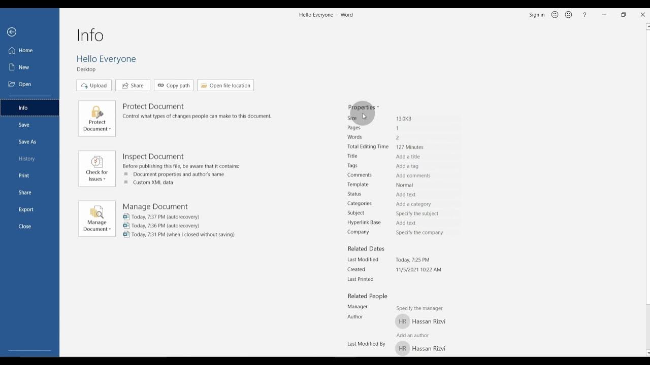 Adding Values to Document Properties - YouTube