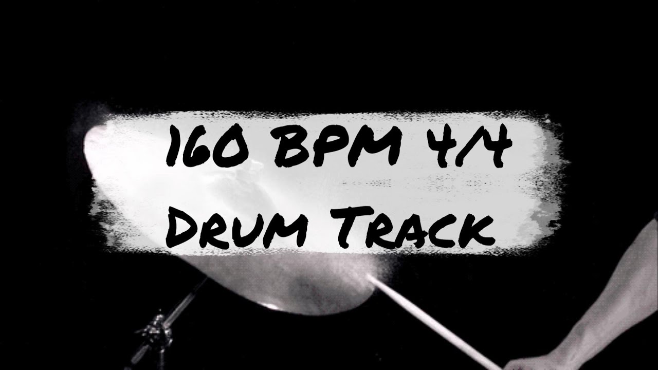 1 Hour 160 BPM - 4/4 Drum Track - Drum Loop - Metronome - Drum Beat ...