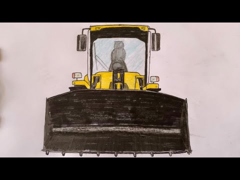 How to draw a bulldozer easy#bulldozer #drawing - YouTube