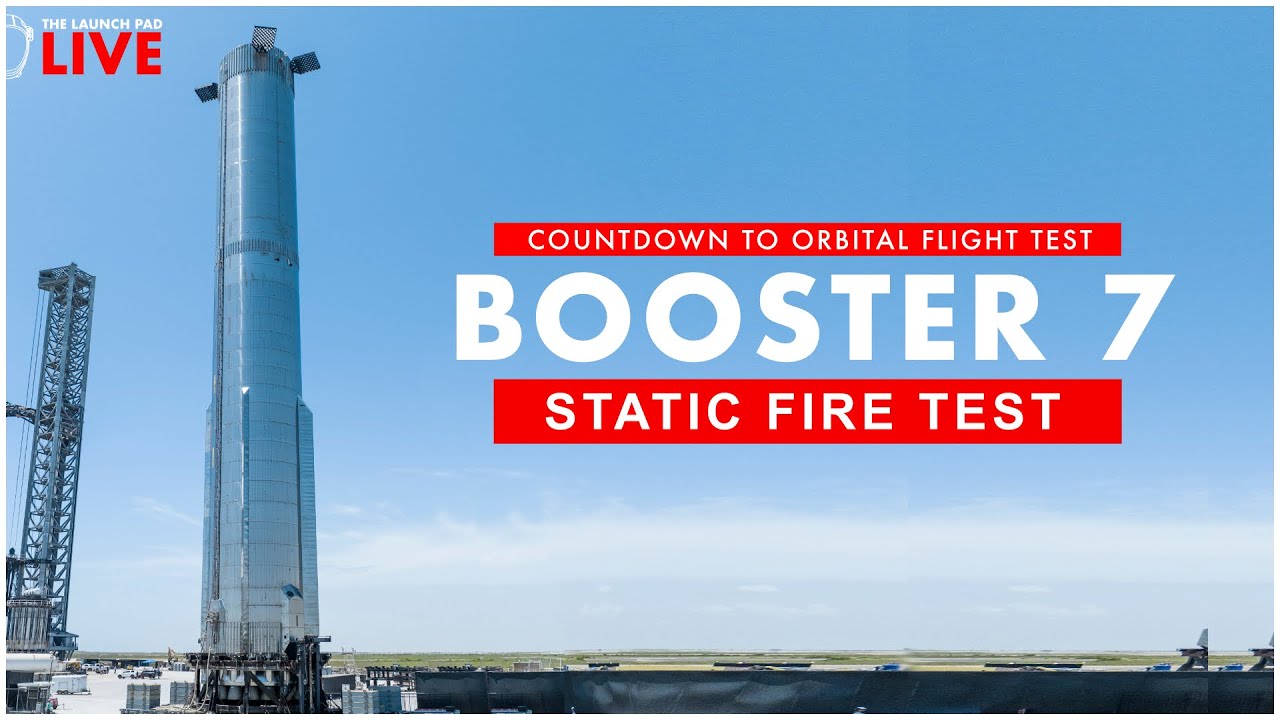 REPLAY! Booster 7 Static Fire Test - YouTube