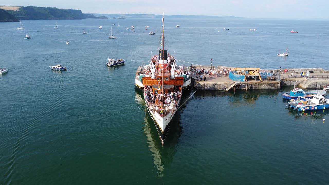 Paddle Steamer Waverley Tenby Harbour Drone 360 Degrees 17/06/2023 ...