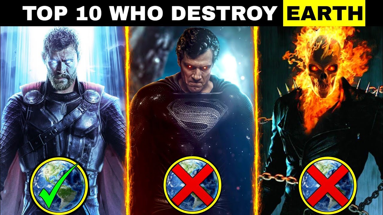 Top 10 Superheroes who can Destroy Earth | In Hindi | SUPERHERO STUD10S ...