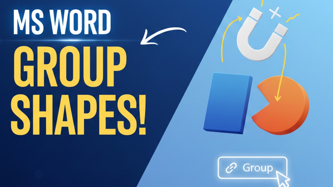 How to Group Shapes in MS Word (2 Shapes Easily) | MS Word Grouping ...