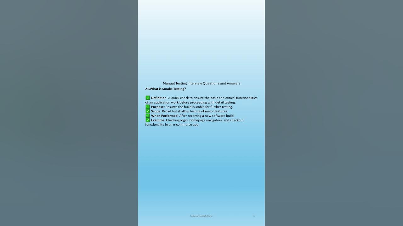 Software Testing Important Questions Part-3 - YouTube