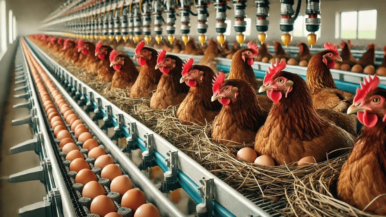 Millions Of Chickens Raised Free-Range For Eggs & Meat, Chicken Farm ...