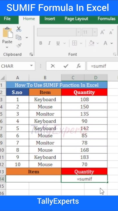 SUMIF Formula in excel | advanced excel tutorial #excel #exceltips #viral #shortsfeed # ...