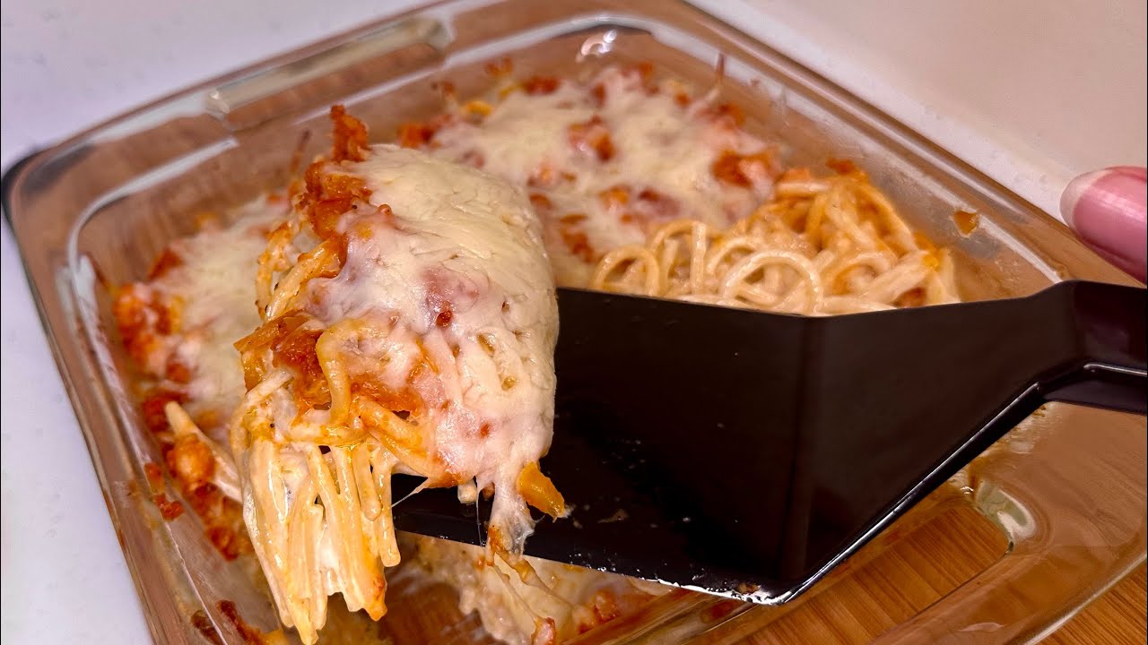 Viral cheesy spaghetti recipe that melts your mouth#viralrecipe # ...