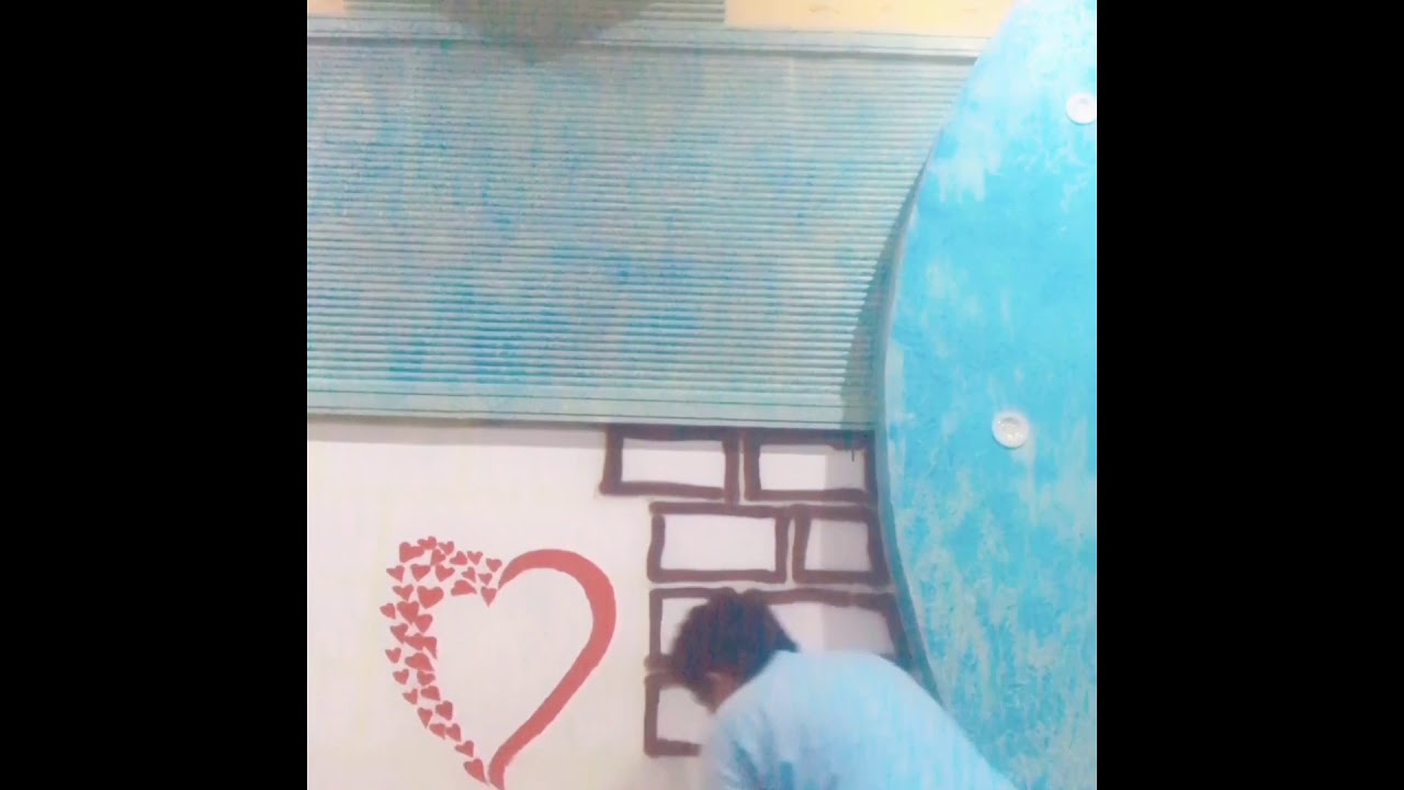 Paint work at home 🏡 Bed Room Designe Spary paint - YouTube