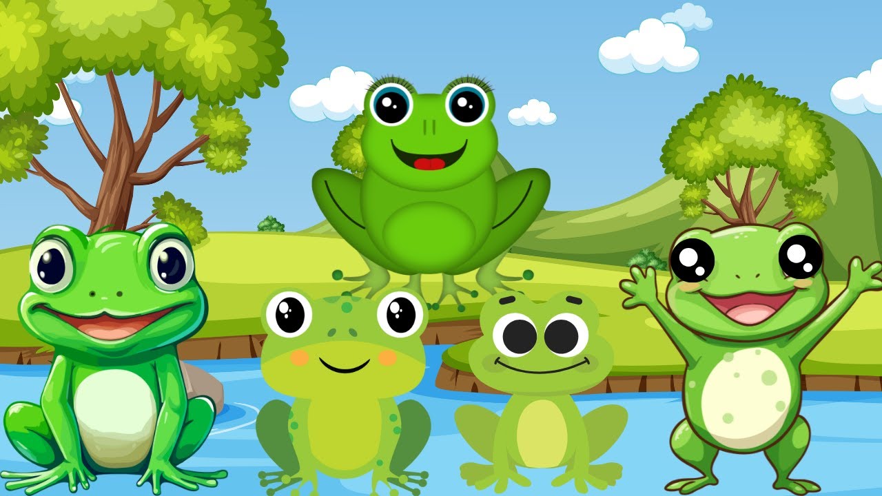 Five Little Speckled Frogs | Fun Song for Kids | Pogi Poems - YouTube