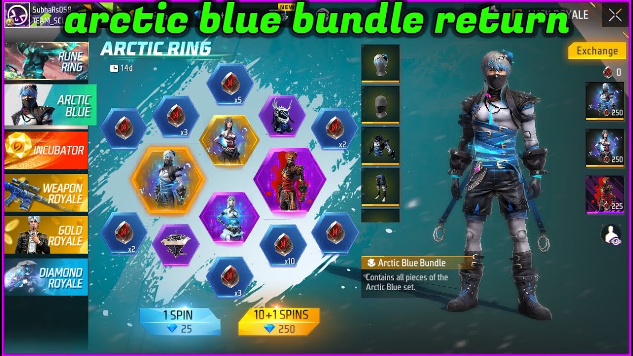 arctic ring event free fire | arctic blue bundle return event free fire ...