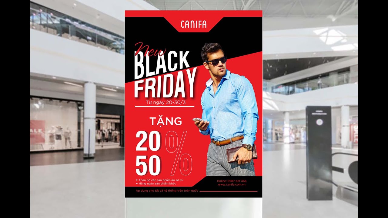 Lab 7 Illustrator Fpoly | Hướng dẫn thiết kế Poster thời trang Canifa ...