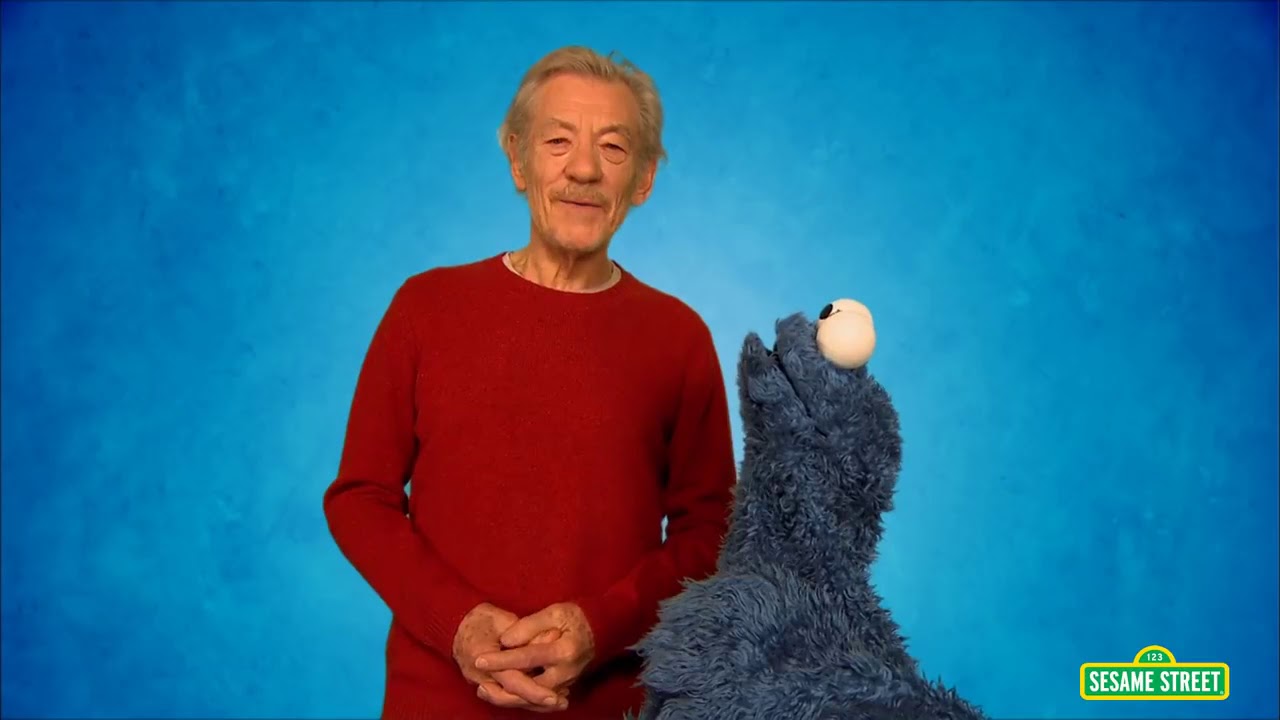 Sesame street Ian Mckellen Teaches Cookie Monster To Resist - YouTube