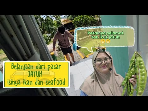 Belanjaan dari pasar isinya ikan dan seafood untuk stok seminggu jatuh ...