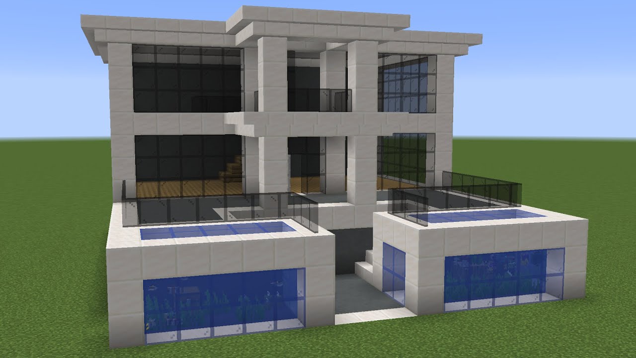 Minecraft - How to build a modern villa 2 - YouTube