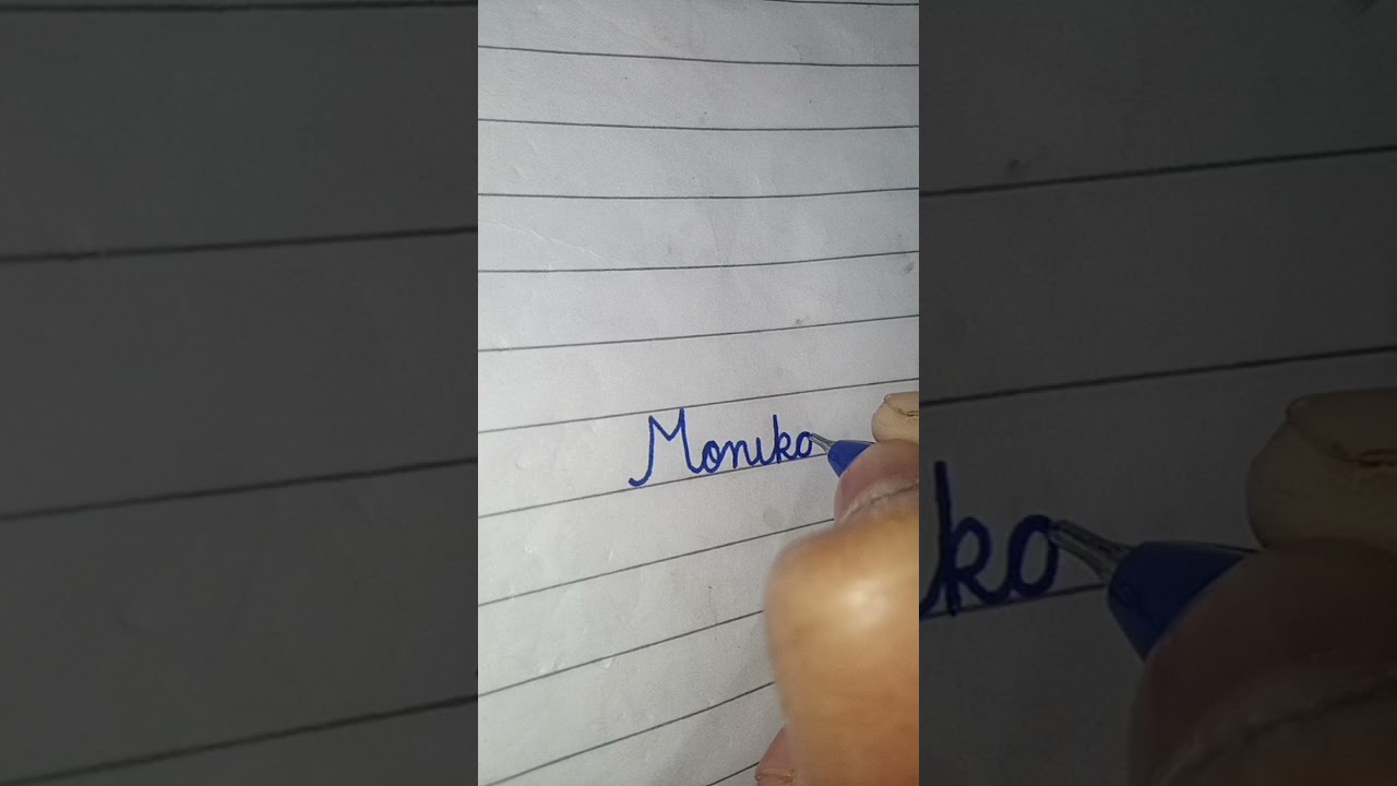 Monika-Name in cursive writing||Cursive writing practice||#shorts - YouTube
