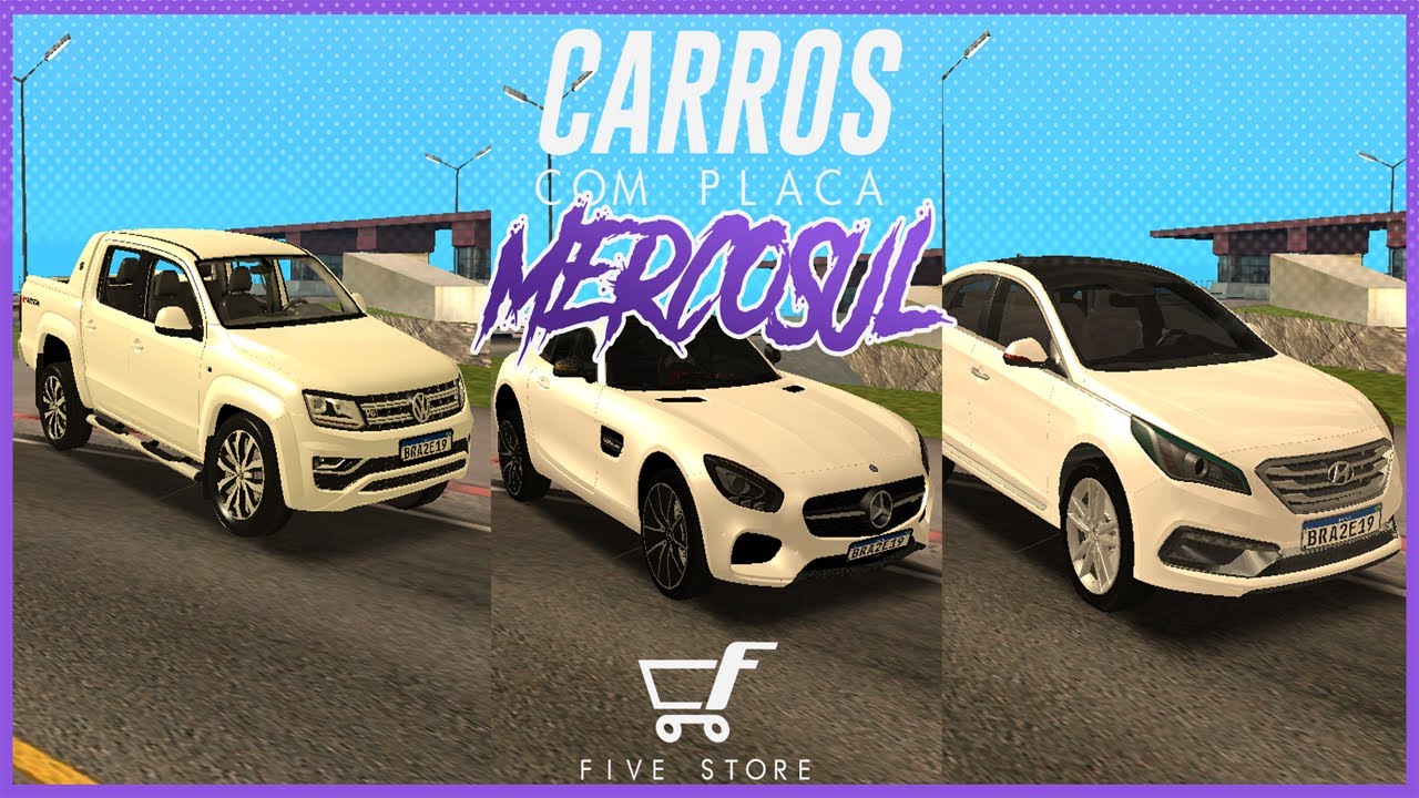 PACK CARROS COM PLACA MERCOSUL - MTA:SAN (DOWNLOAD NA DESCRIÇÃO) - YouTube