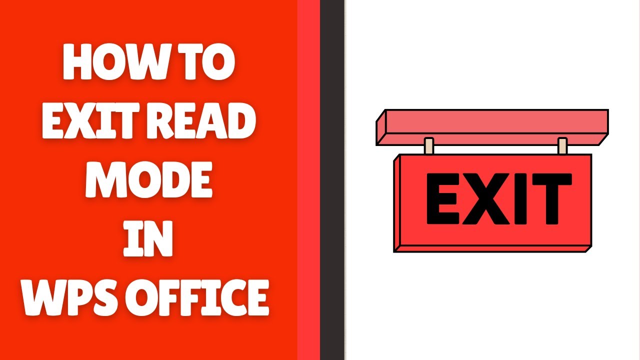 How to Exit Read Mode in WPS Office Writer - YouTube