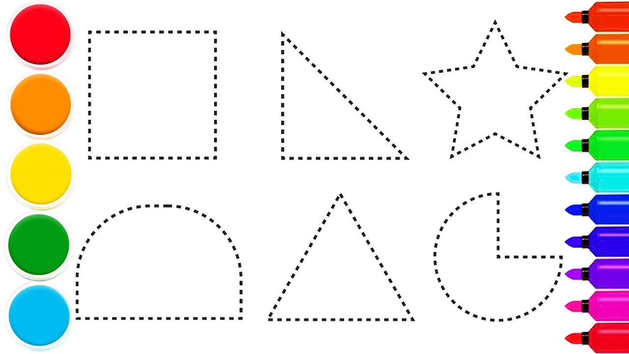How to draw simple 2d geometric shapes | step by step - YouTube