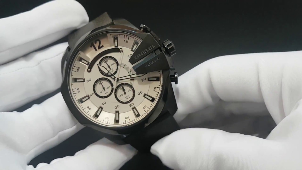 Relógio Diesel Mega Chief Dz4422 Dial Branco - YouTube