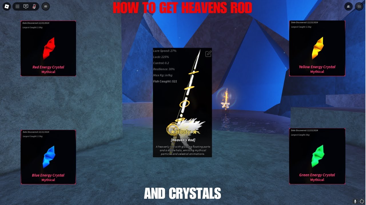 HOW TO GET ALL CRYSTALS AND HEAVENS ROD IN FISCH - YouTube