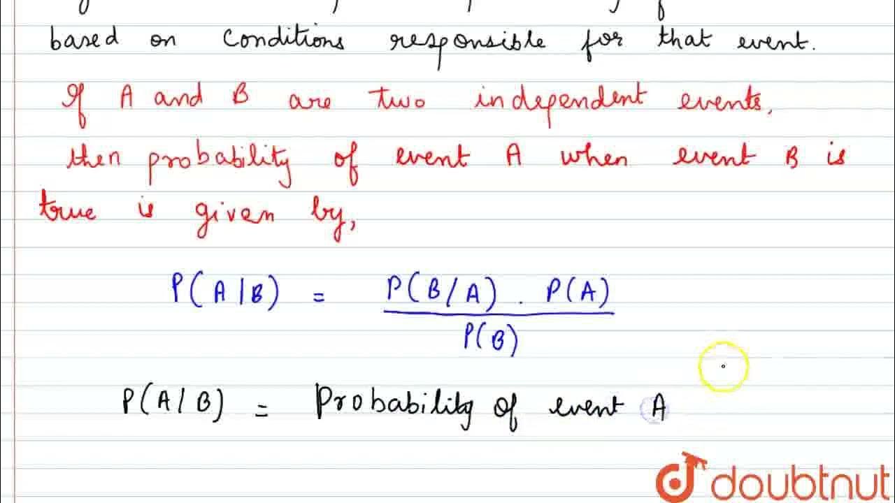 State Bayes Theorem | CLASS 12 | EXAM REVISION SERIES | MATHS | Doubtnut - YouTube