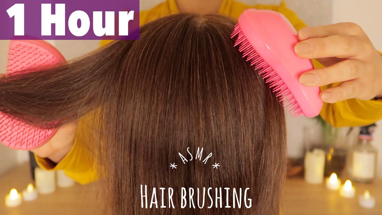 [ASMR] Soothing Hair Brushing 1h with Two Tangle Teezers | No Talking ...