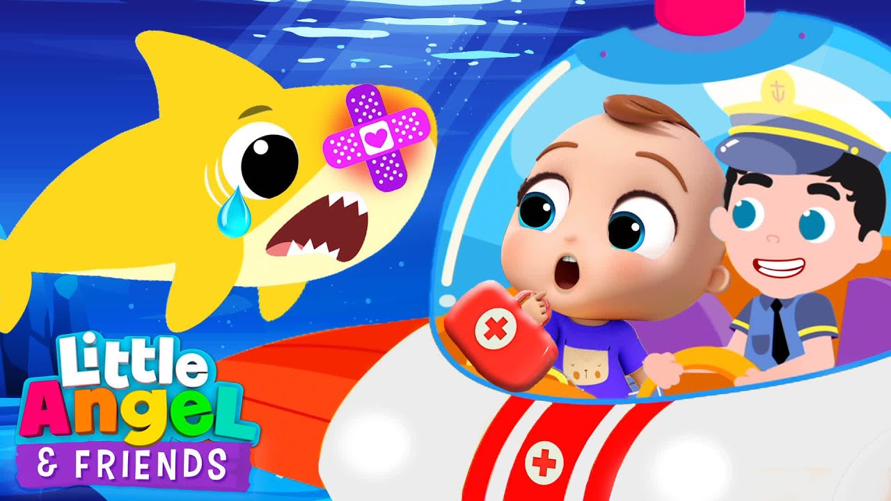 Baby Shark Got a Boo Boo | Baby John | Little Angel And Friends Fun ...