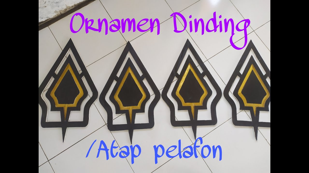 Cara bikin ornamen /Hiasan Dinding/atap plafon wayang Gunungan - YouTube