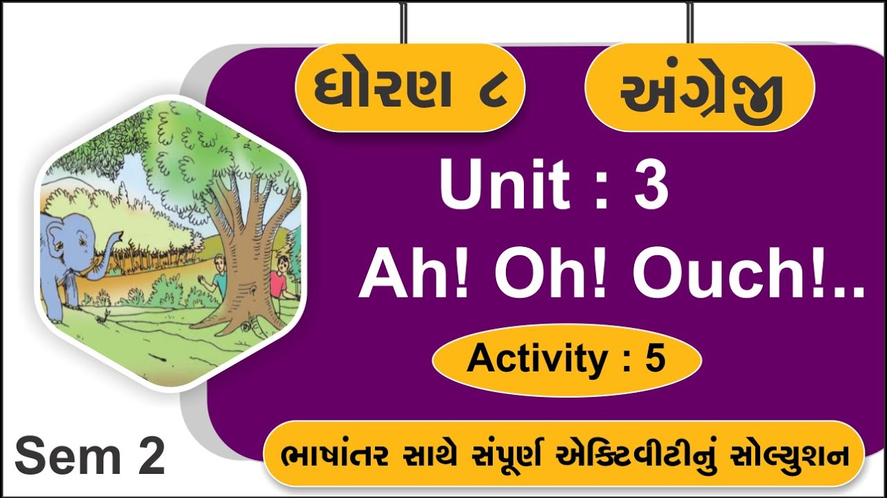 Dhoran 8 angreji unit 3 activity 5 sem 2 | std 8 english sem 2 ch 3 AH ...