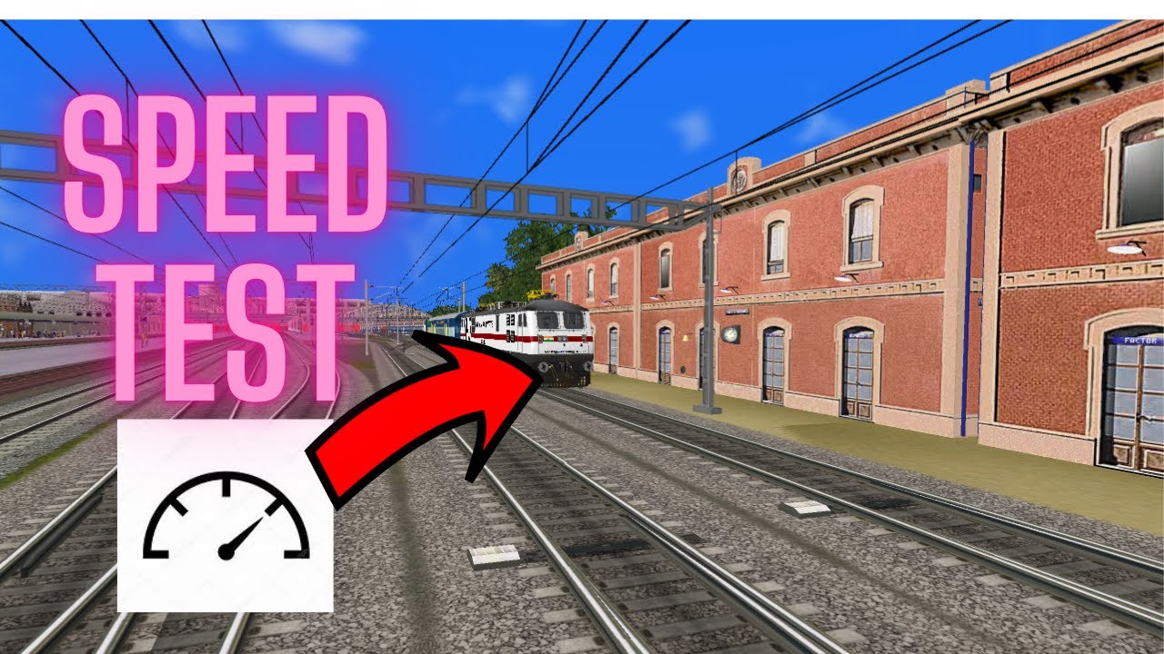 speed test of icf train with wap7 in msts' - YouTube