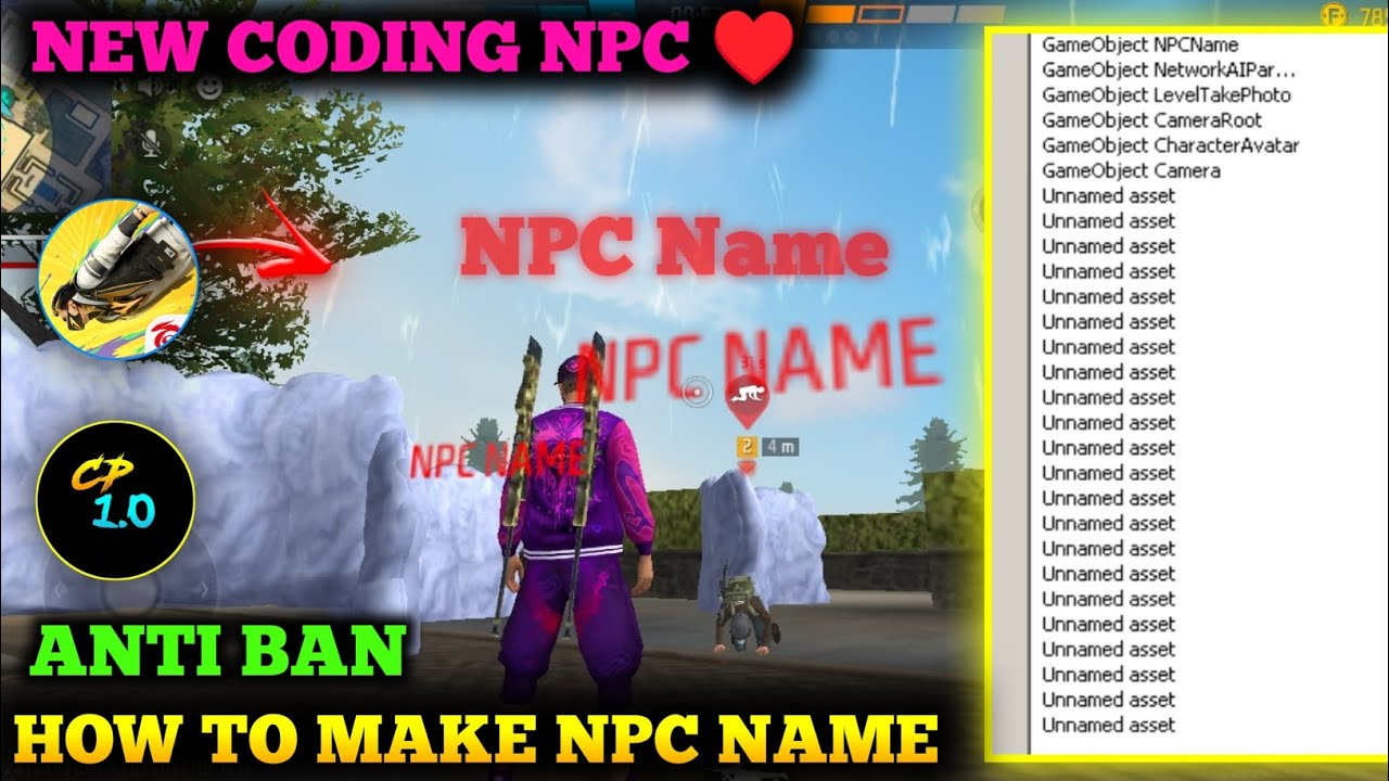 HOW TO MAKE OWN NPC NAME 🔴 NPC NAME KESEA BANETE HE #ob46 #eaxiaff ...