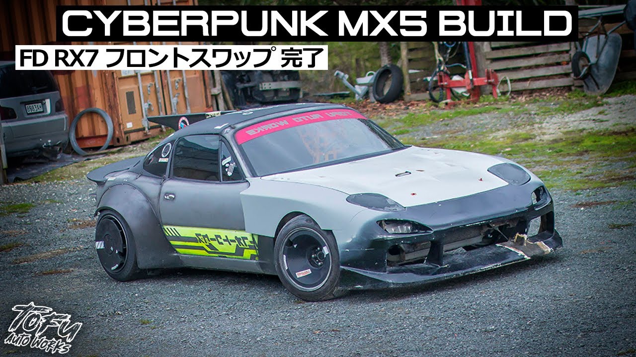 Cyberpunk Miata Build - Cutting up the New Rx7 Fenders. - YouTube