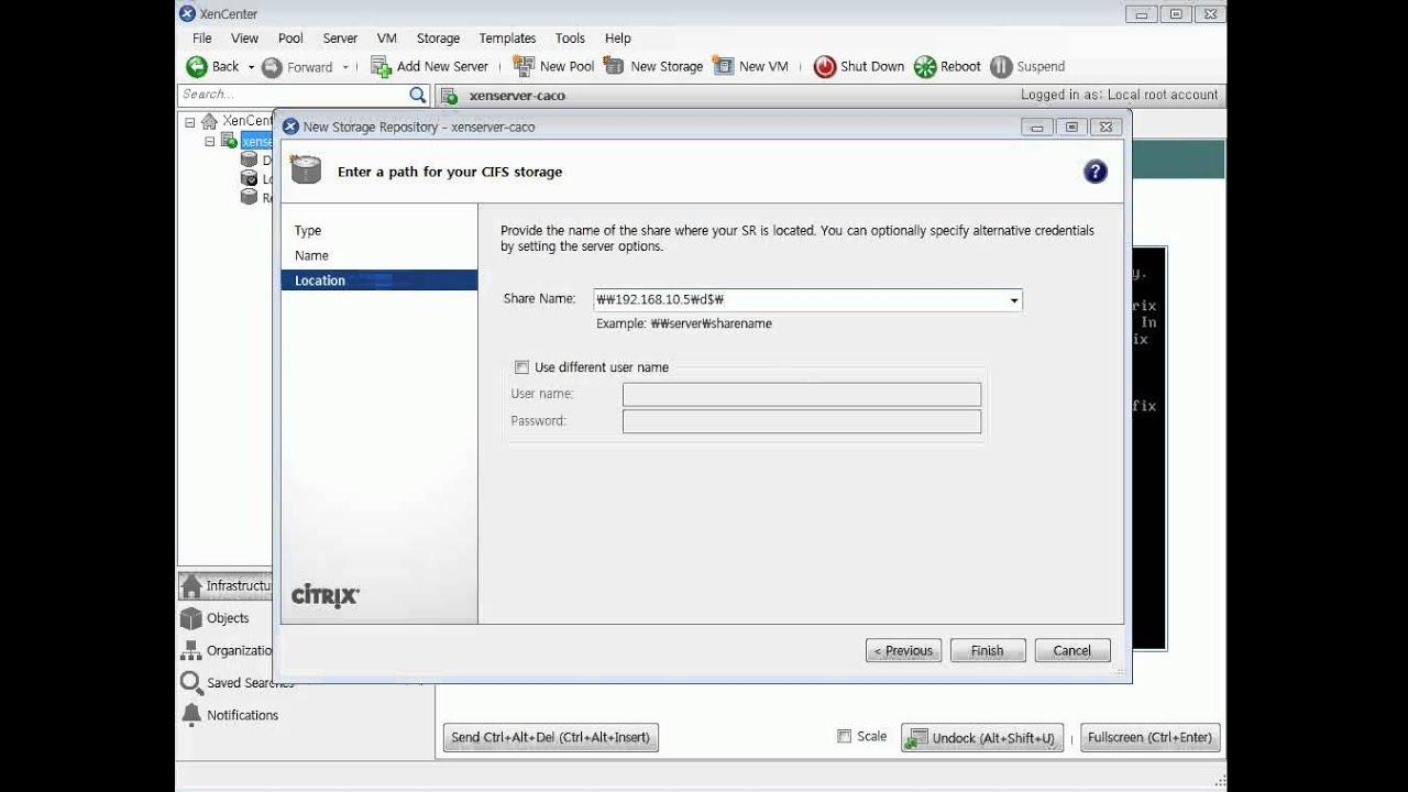 Access Citrix XenCenter. SR, VM create - YouTube
